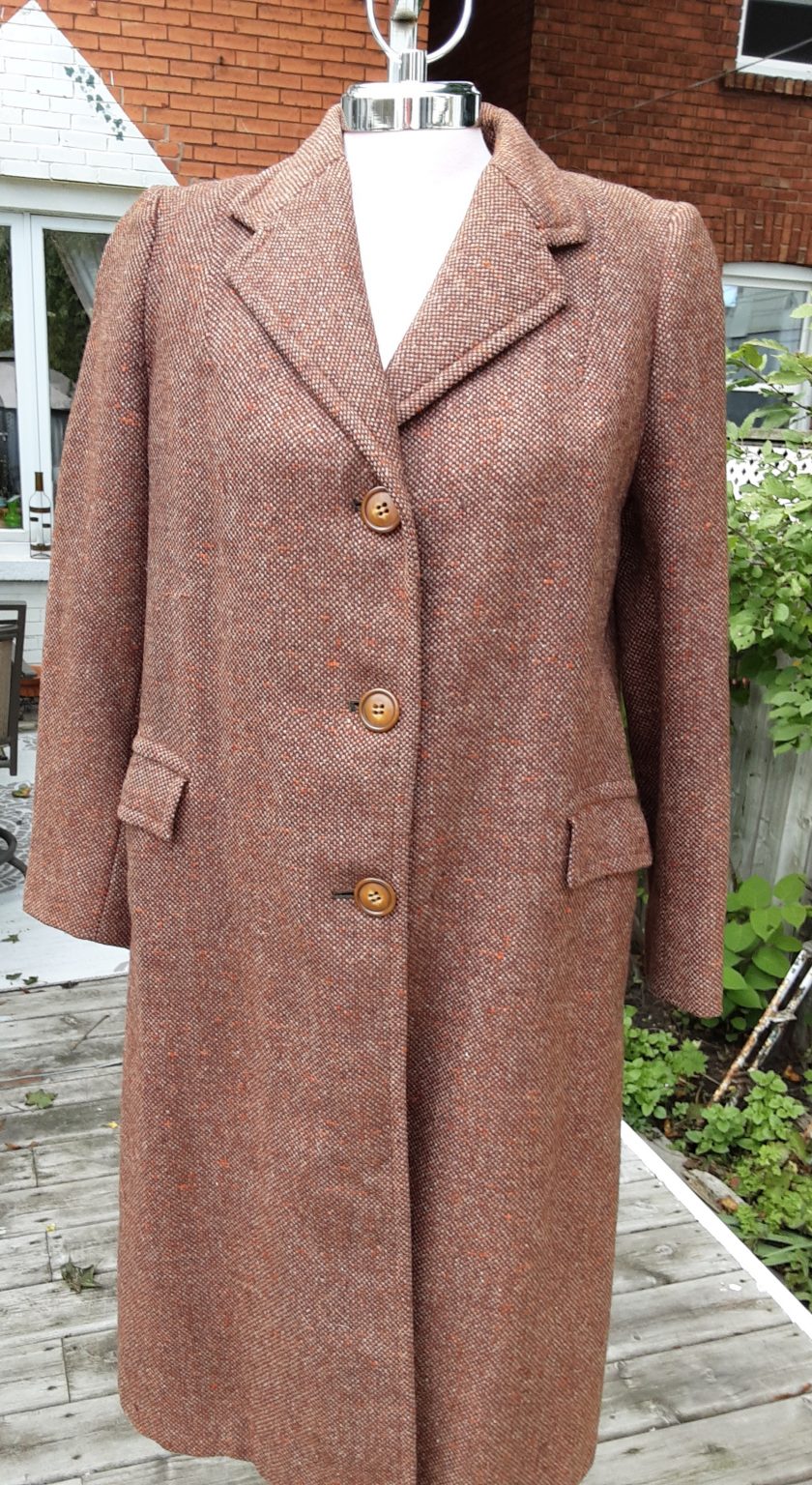 Vintage 1970s tweed classic coat - Algoma Marketplace
